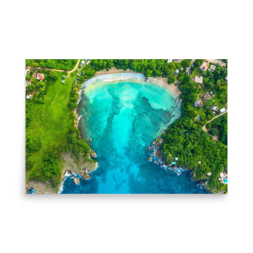 Boston Bay Beach in Portland, Jamaica Wall Art Decor Poster Print