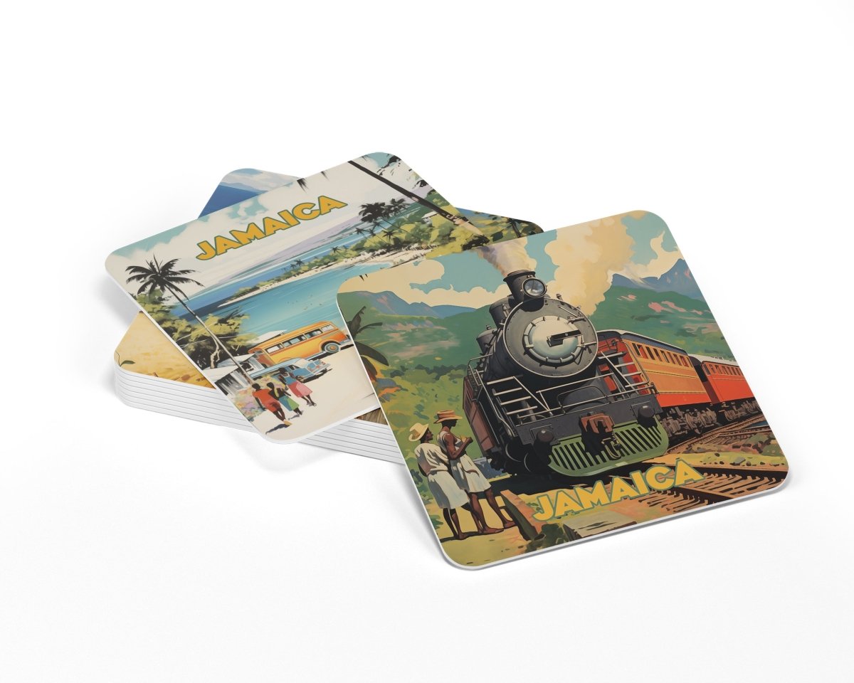 Vintage Jamaica Coasters, perfect Gift and Souvenirs pack of 4